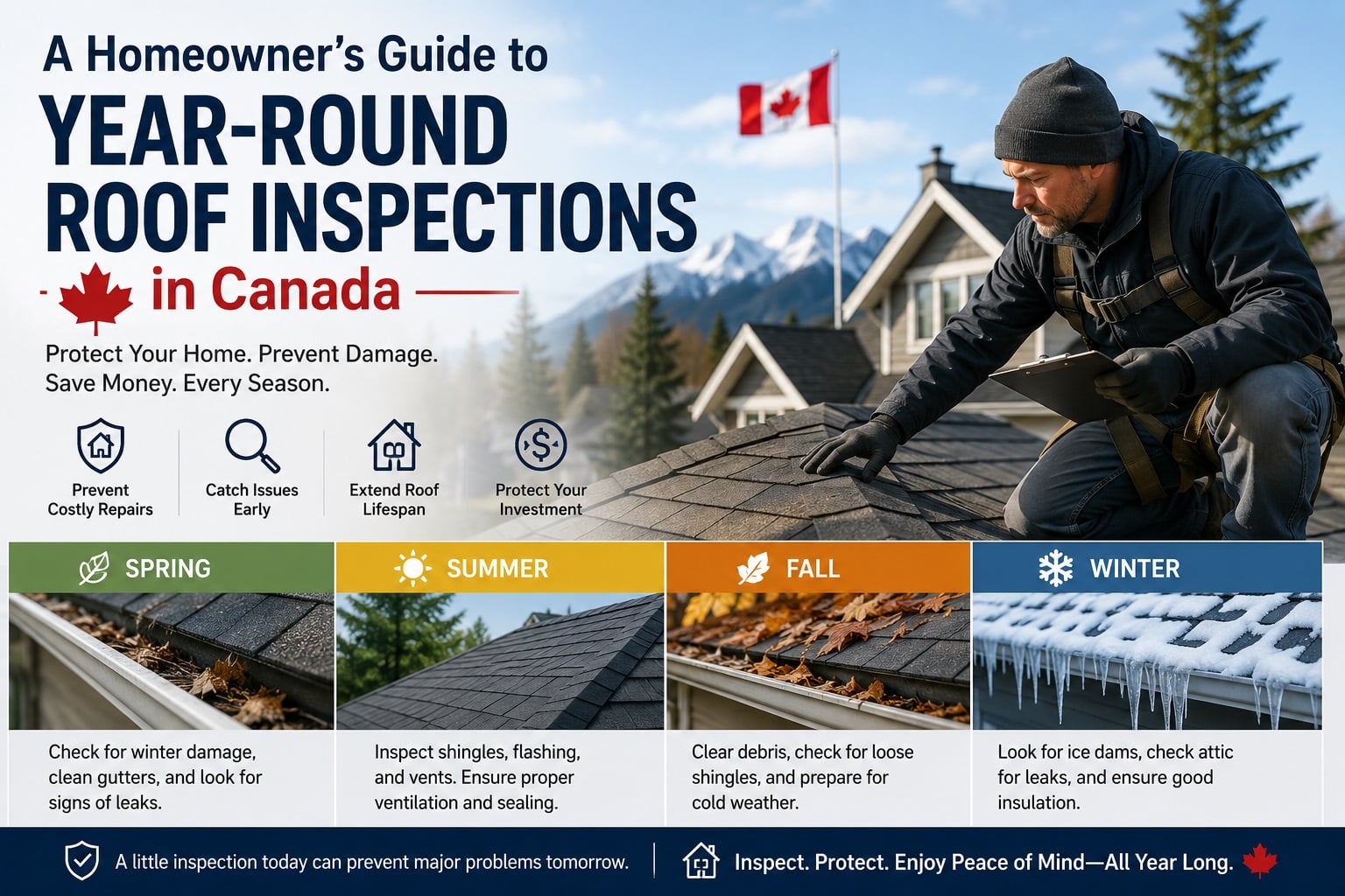 A Homeowner’s Guide to Year-Round Roof Inspections in Canada